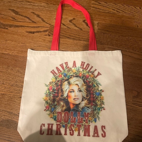 Dolly Parton | Bags | Have A Holly Dolly Christmas Canvas Tote Bag ...